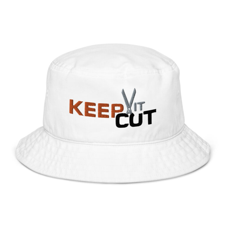 Organic bucket hat – White – Keep It Cut